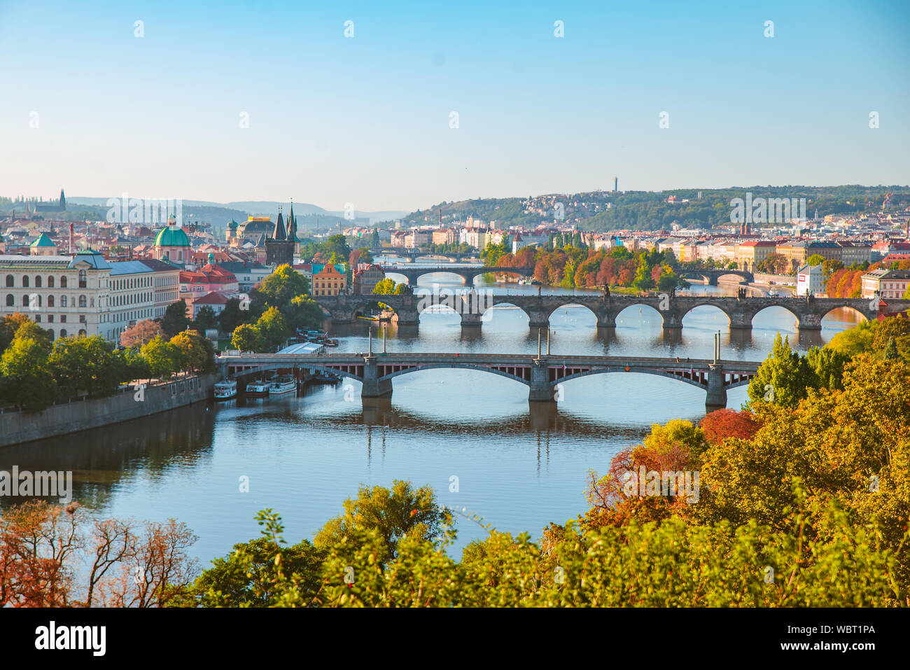 top view cityscape of prague city Stock Photo - Alamy