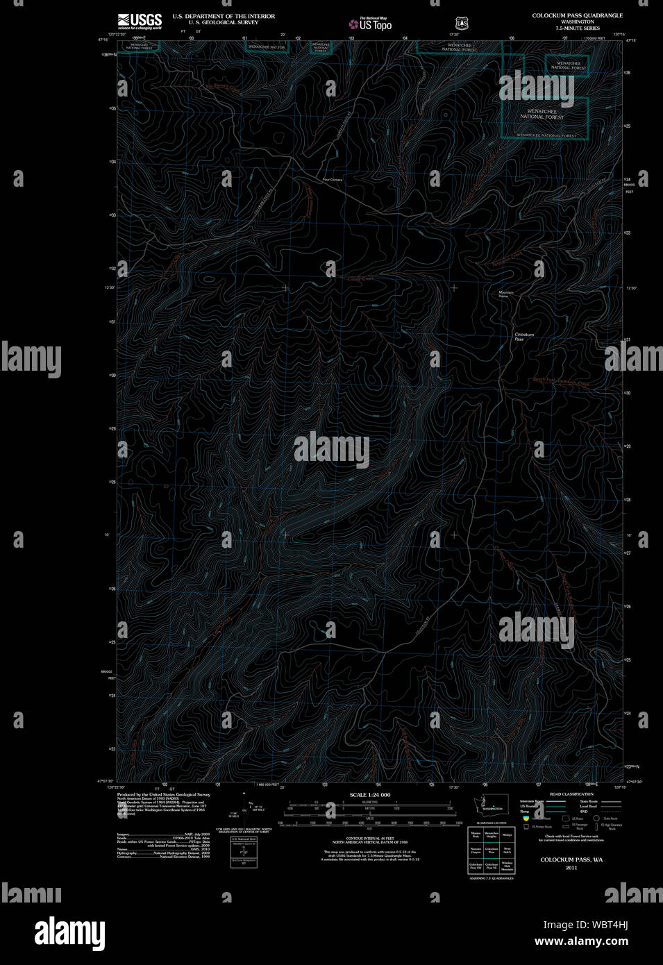 USGS Topo Map Washington State WA Colockum Pass 20110601 TM Inverted ...