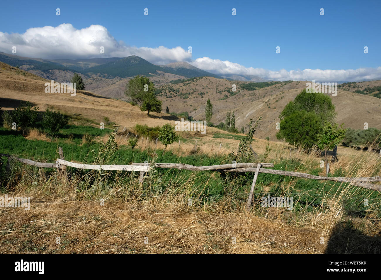 The different colors of the crops planted at different times provide ...
