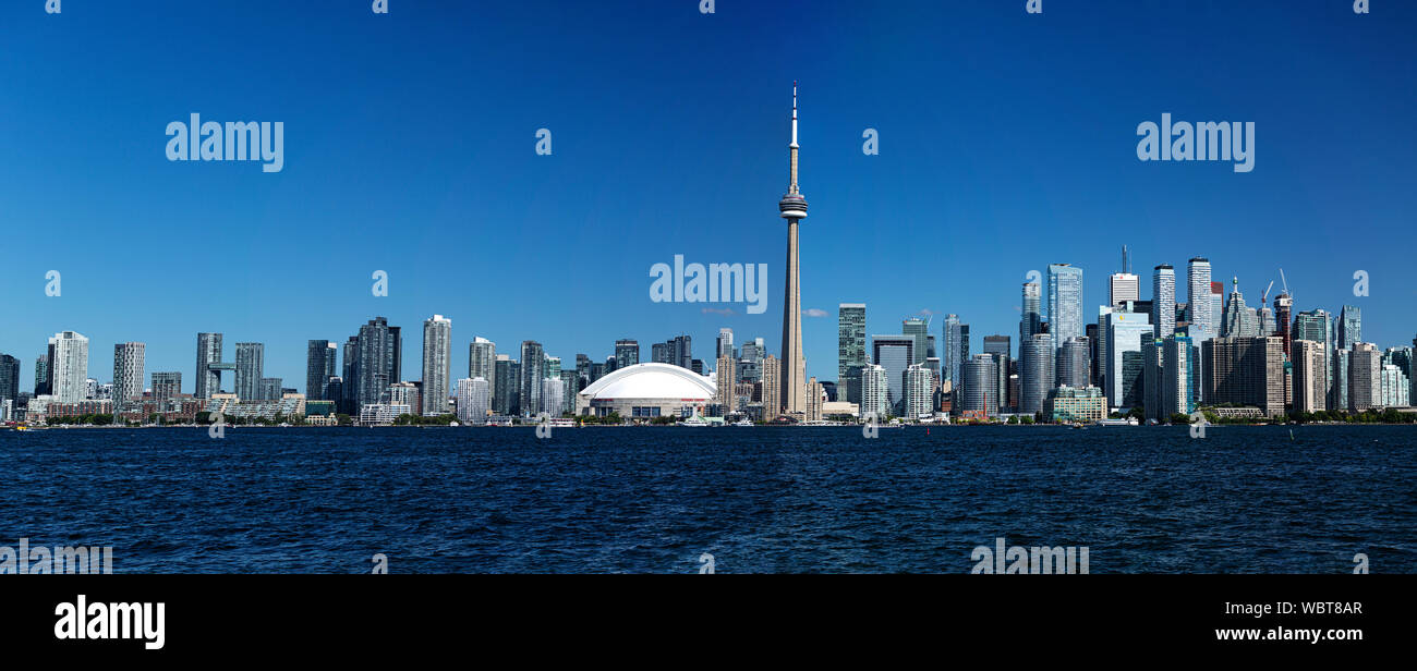 Toronto Ontario Canada 2019 panoramic view from Toronto Island Stock ...