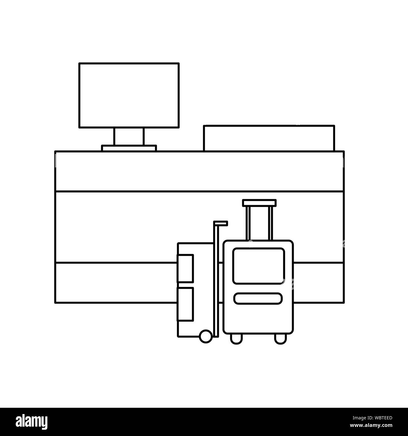 Baggage reception Stock Vector Images - Alamy