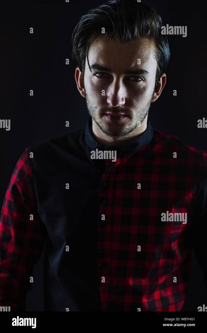 Man young serious handsome hi-res stock photography and images - Alamy
