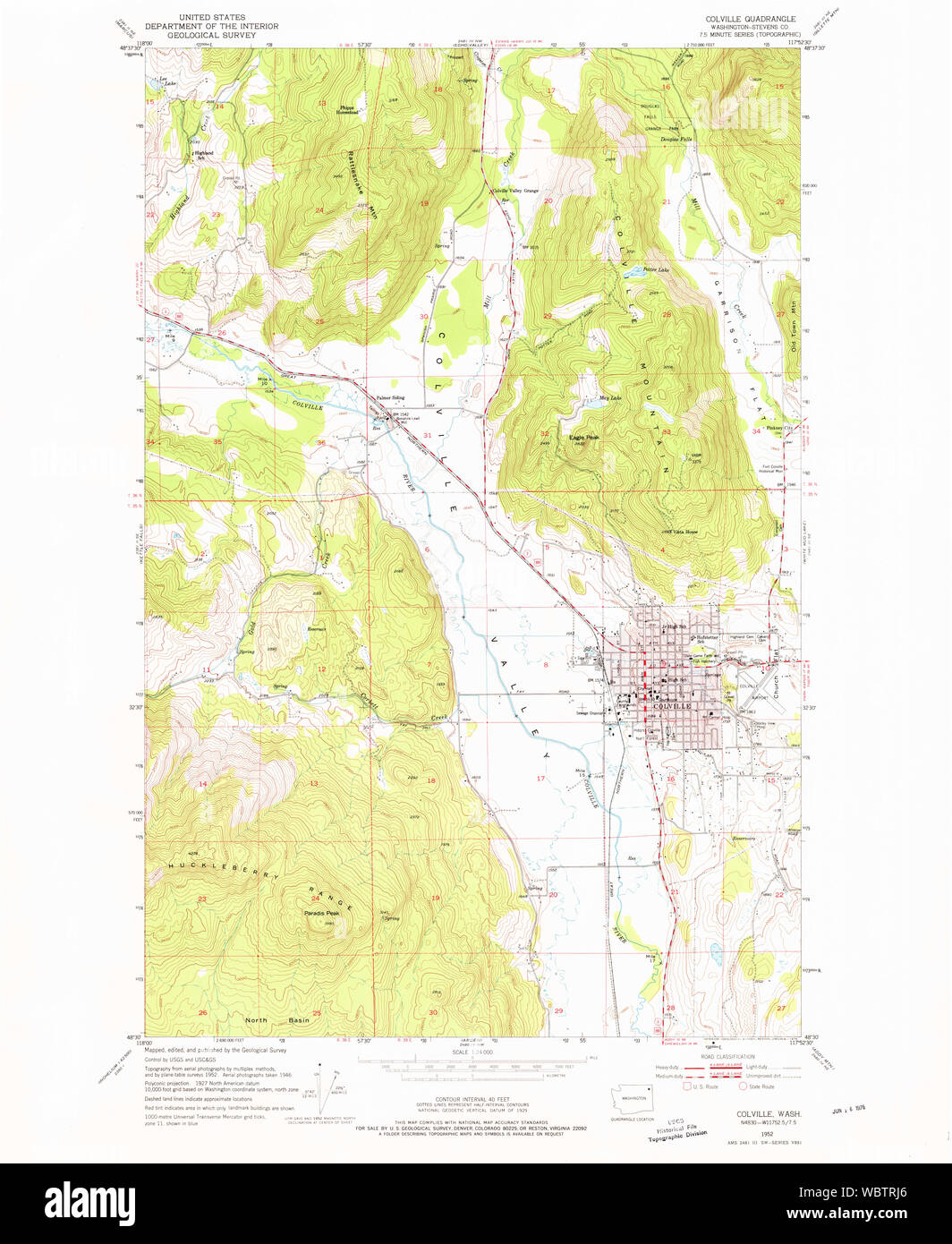 Map of colville hi-res stock photography and images - Alamy