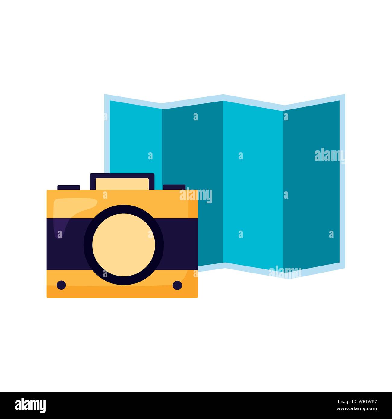 Isolated travel map and camera vector design Stock Vector Image & Art ...