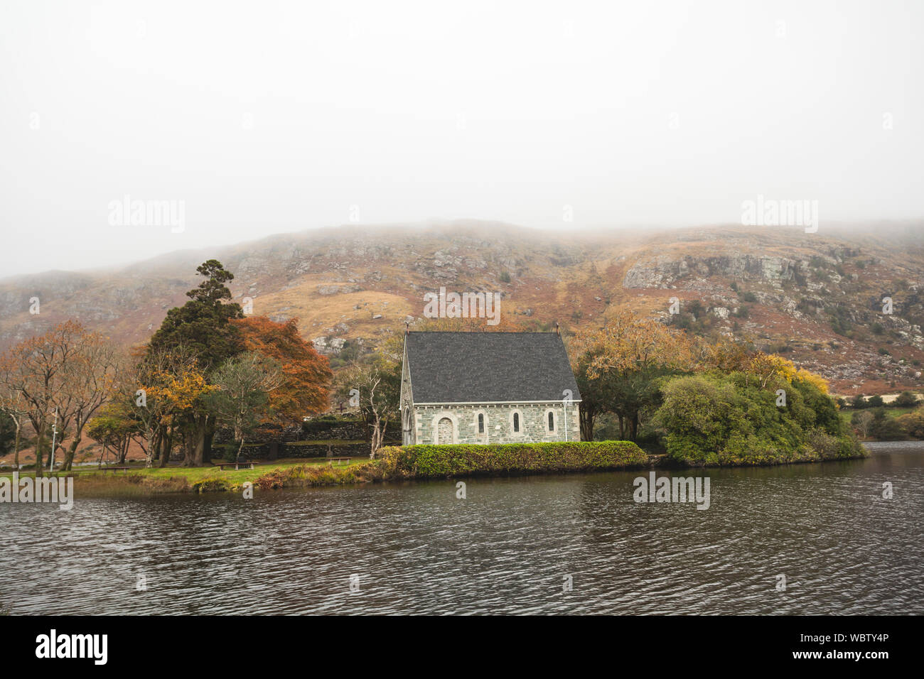 The small oratory of St. Finbarr in Gougane Barra in Co. Cork. Built on ...