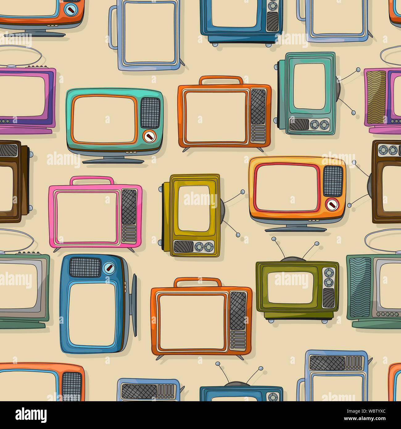 Retro tv comic cartoon High Resolution Stock Photography and Images - Alamy