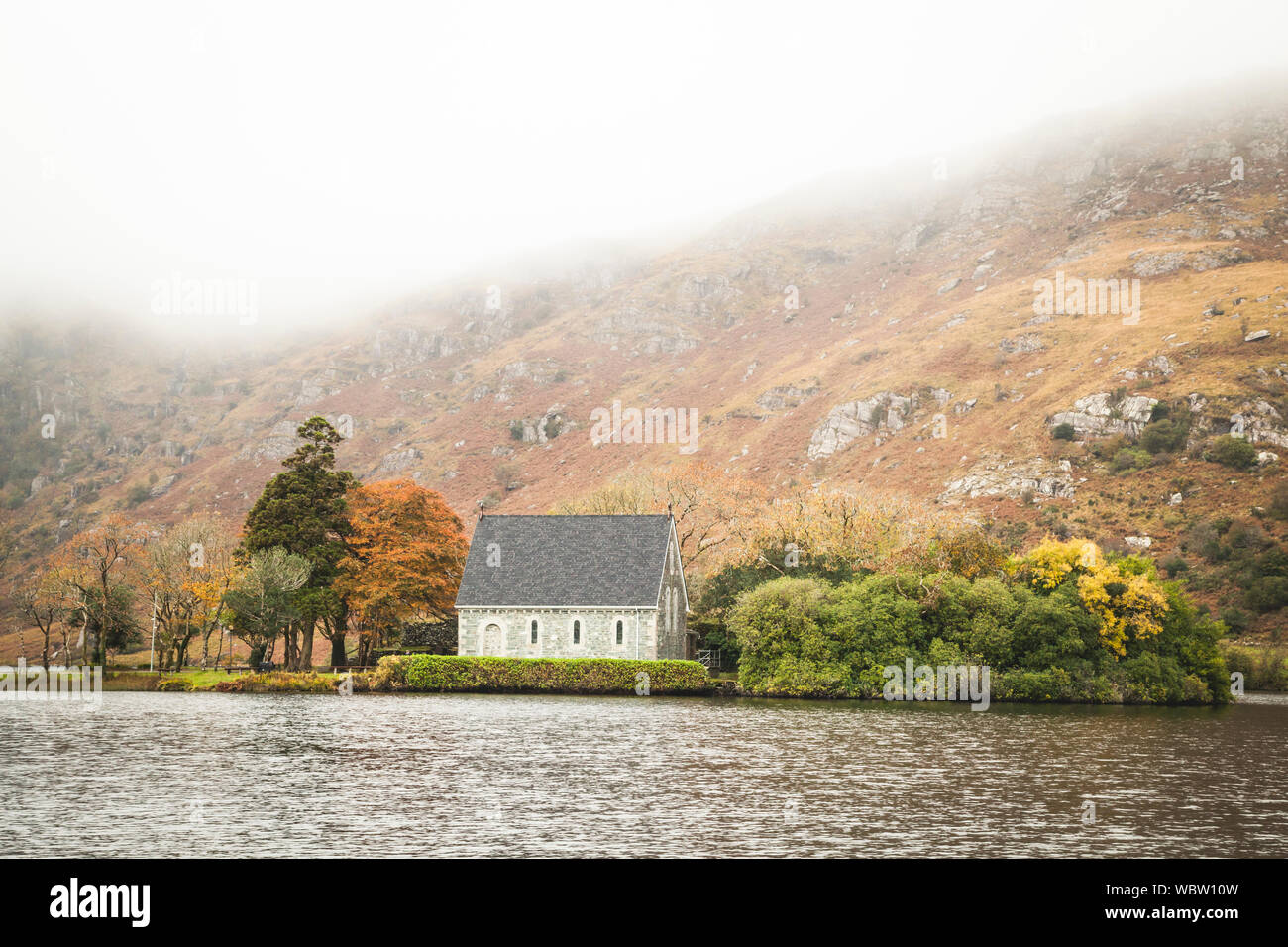 The small oratory of St. Finbarr in Gougane Barra in Co. Cork. Built on ...