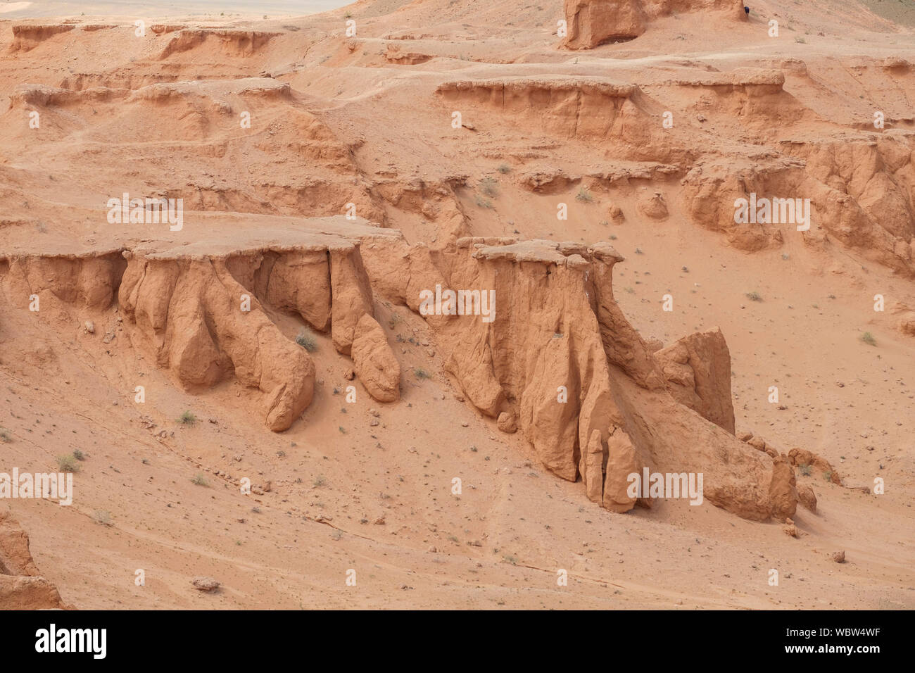 The Flaming Cliffs site is a region of the Gobi Desert in the Ömnögovi ...
