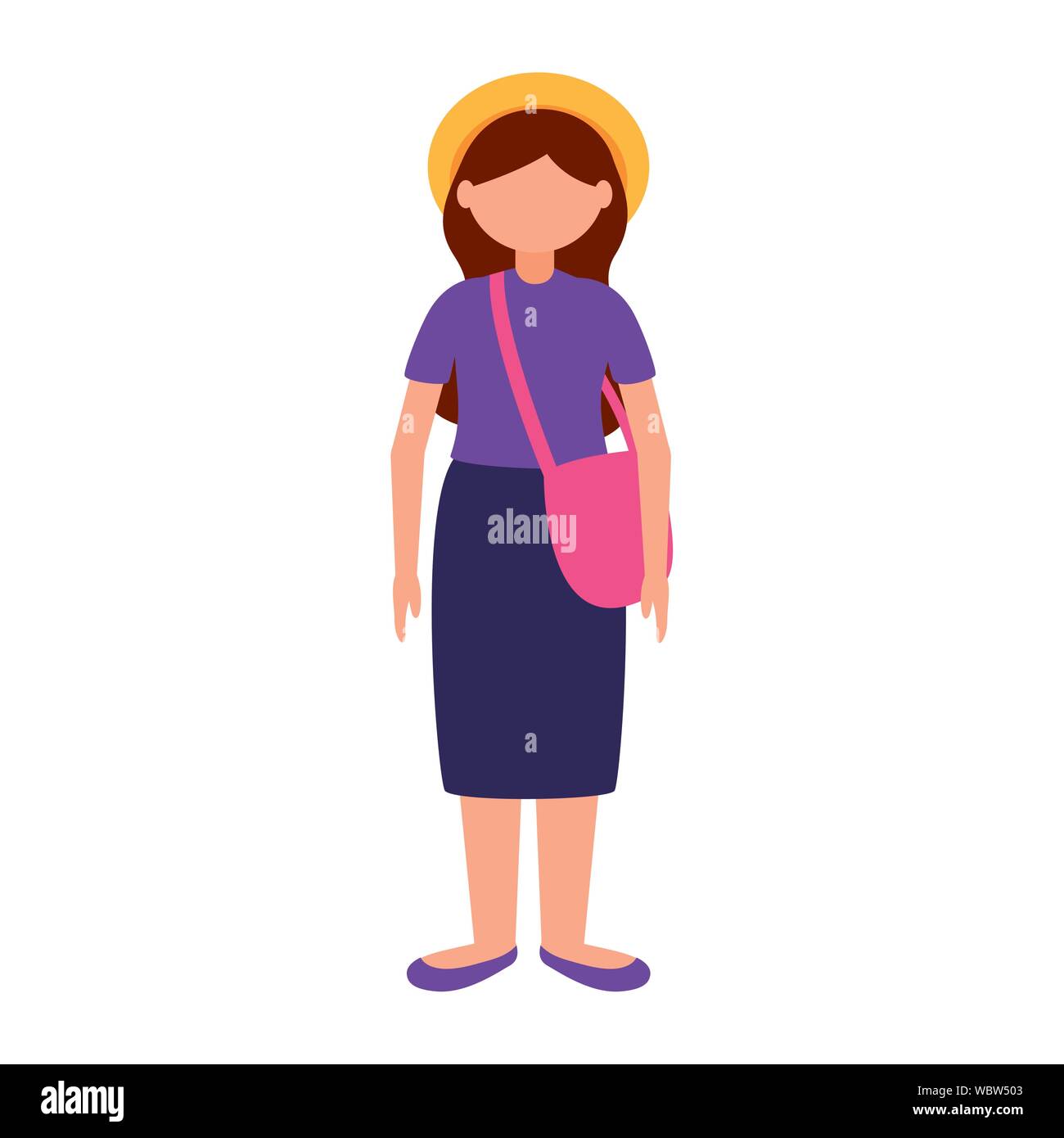 Wanderer woman, isolated Cut Out Stock Images & Pictures - Alamy