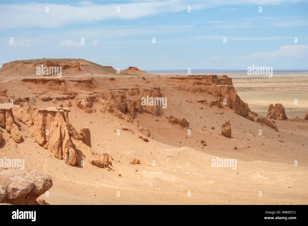The Flaming Cliffs site is a region of the Gobi Desert in the Ömnögovi ...