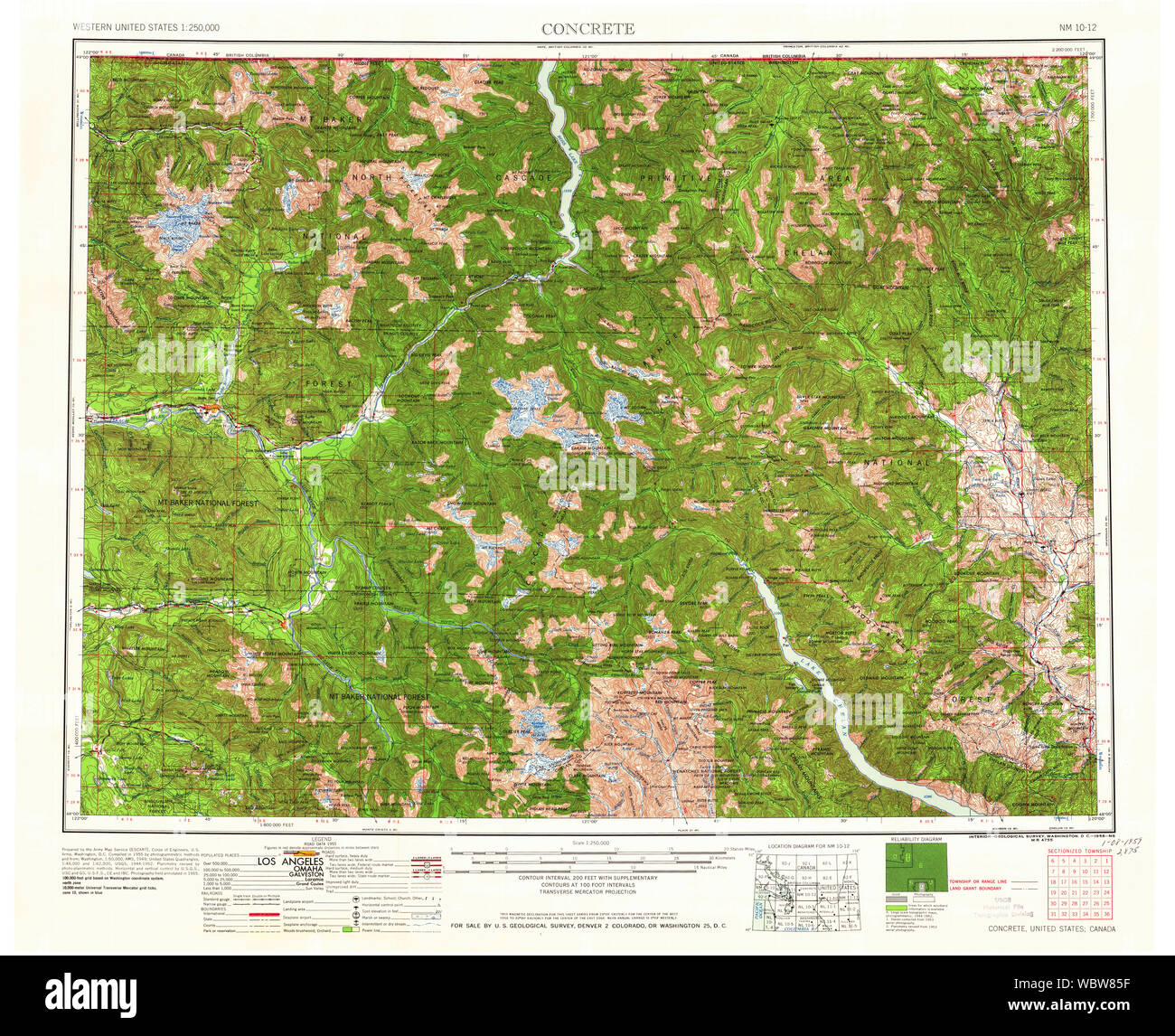 Concrete washington state map hi-res stock photography and images - Alamy