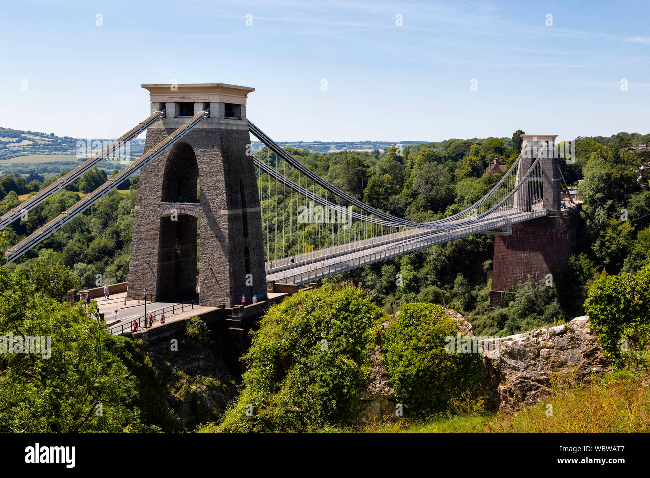 Clifton suspension bridge, over the Avon Gorge, Bristol. Designed by ...