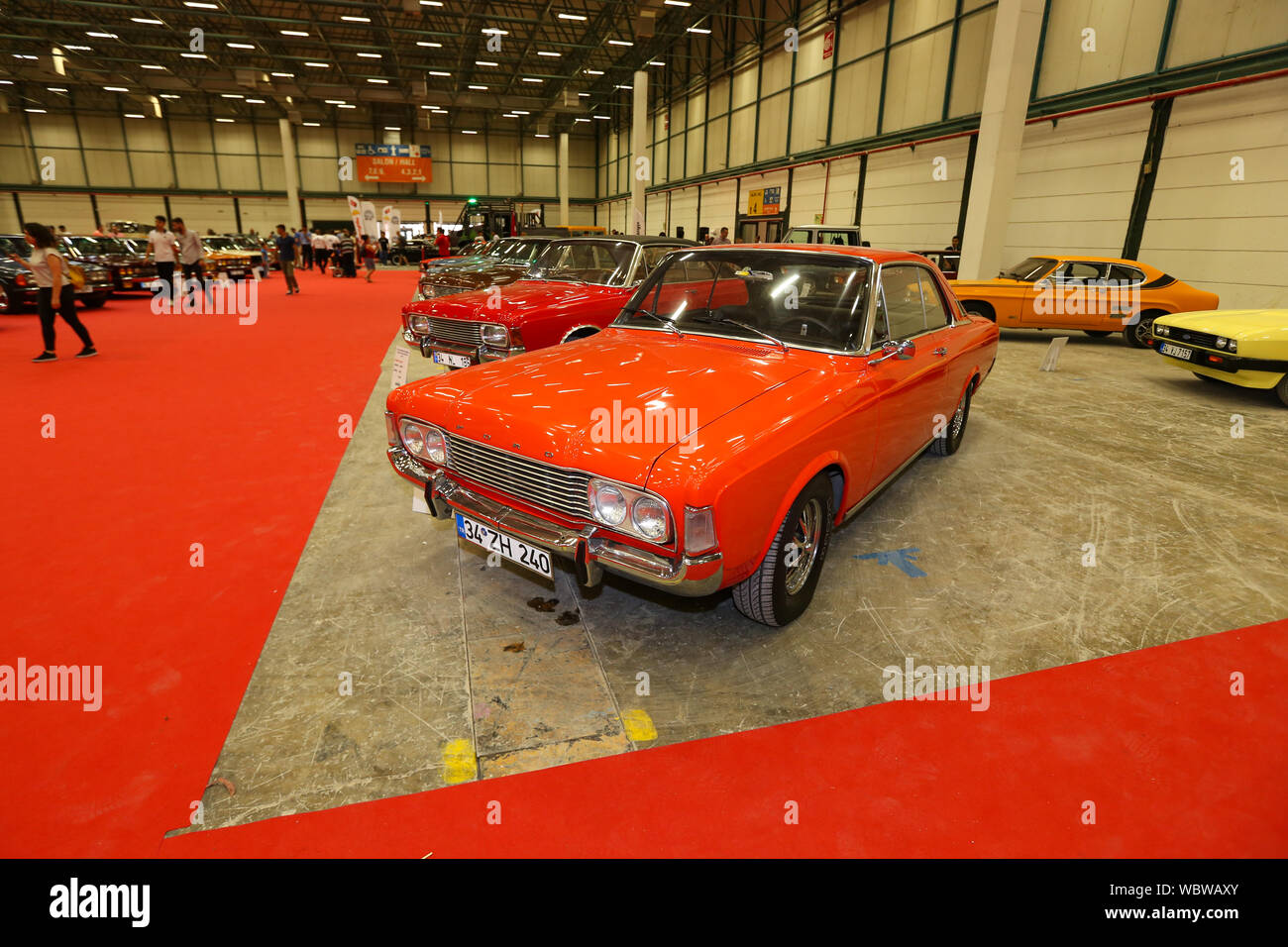 ISTANBUL, TURKEY - JUNE 29, 2019: Ford display at Istanbul Classic ...
