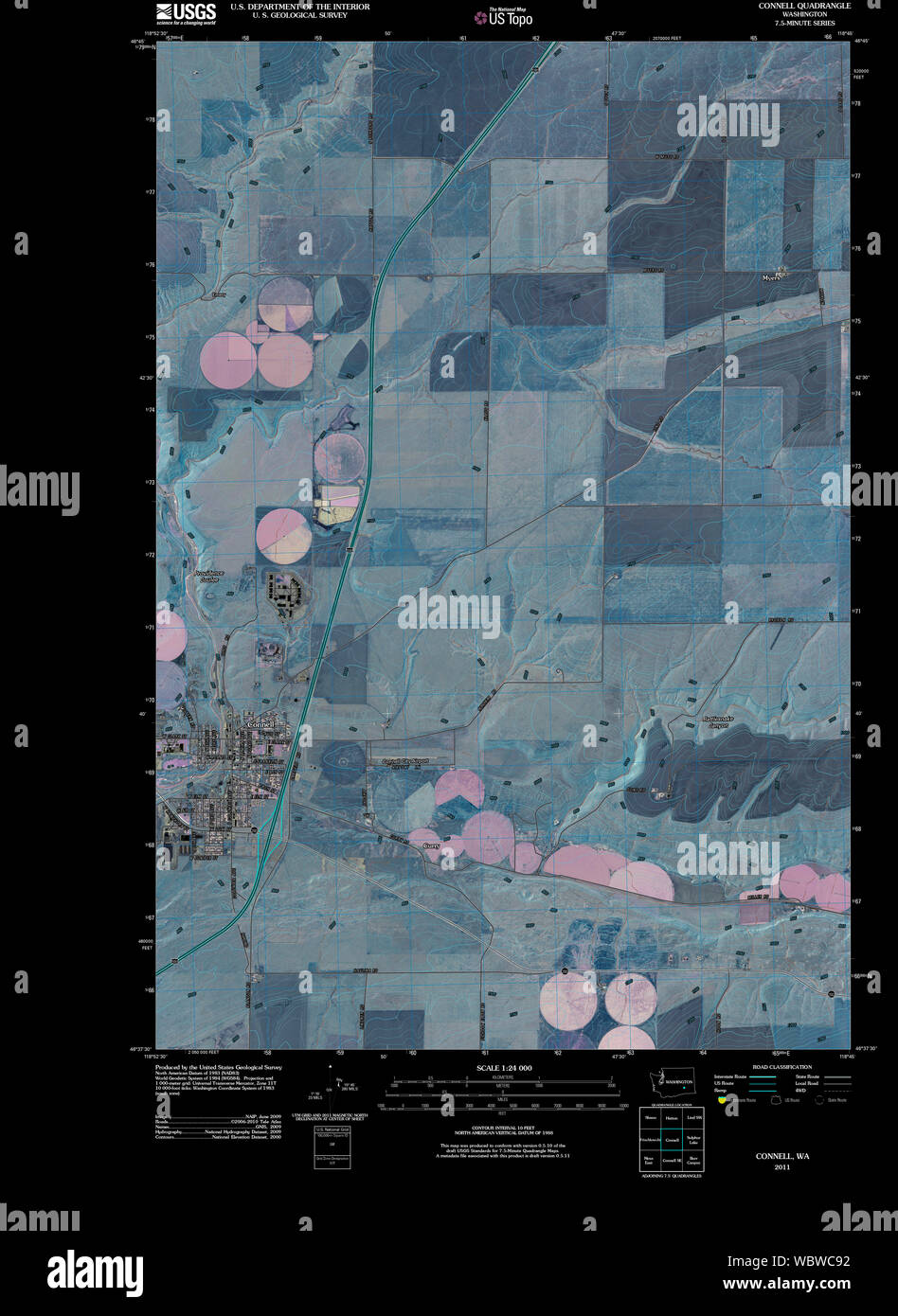 Map of connell hi-res stock photography and images - Alamy