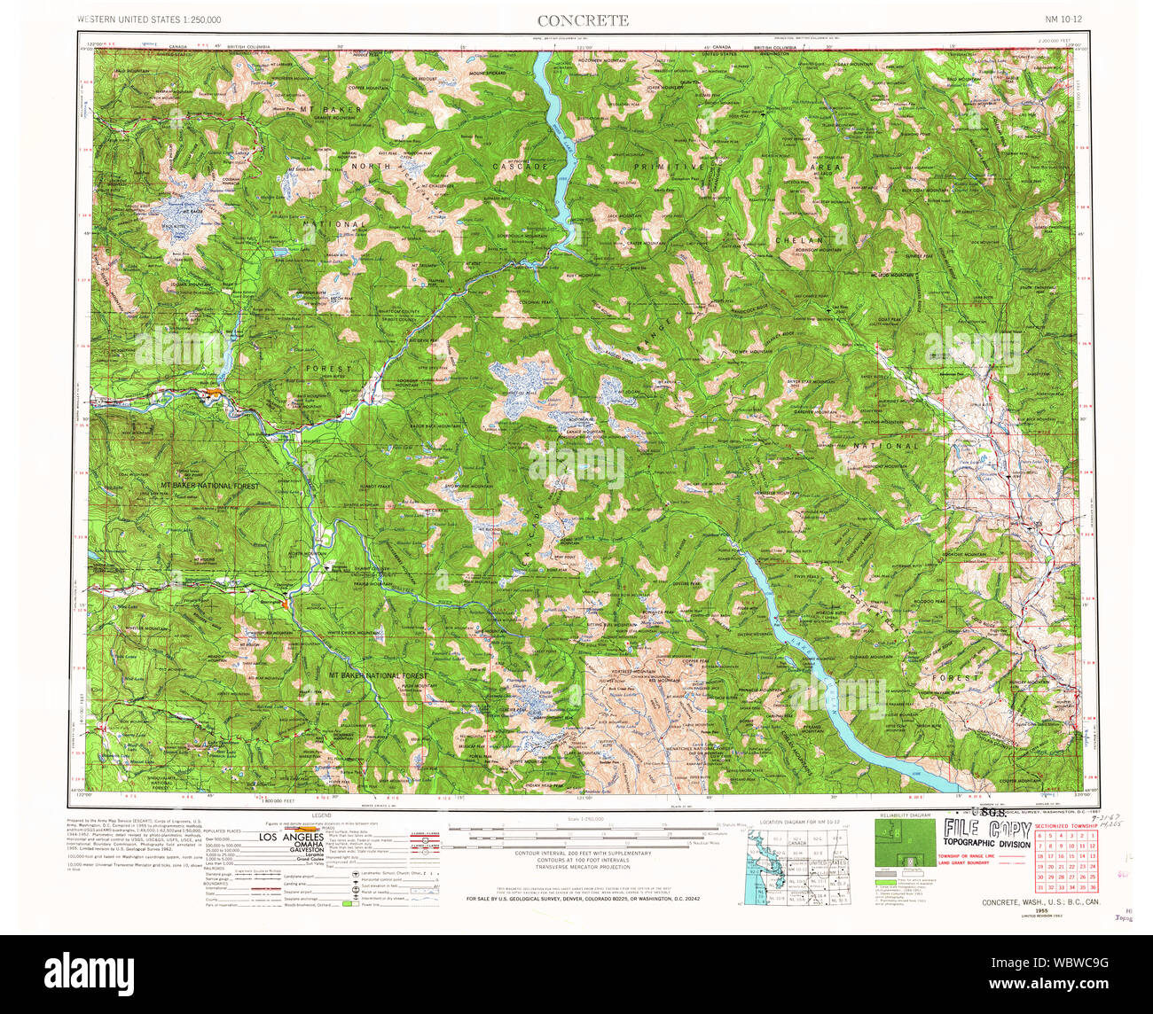 Map of concrete washington hi-res stock photography and images - Alamy