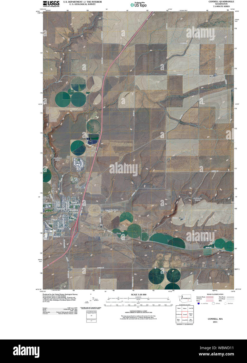 Map of connell washington hi-res stock photography and images - Alamy