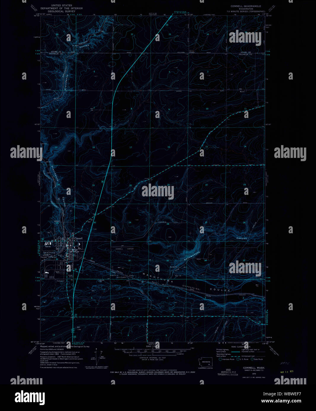 Map of connell washington hi-res stock photography and images - Alamy