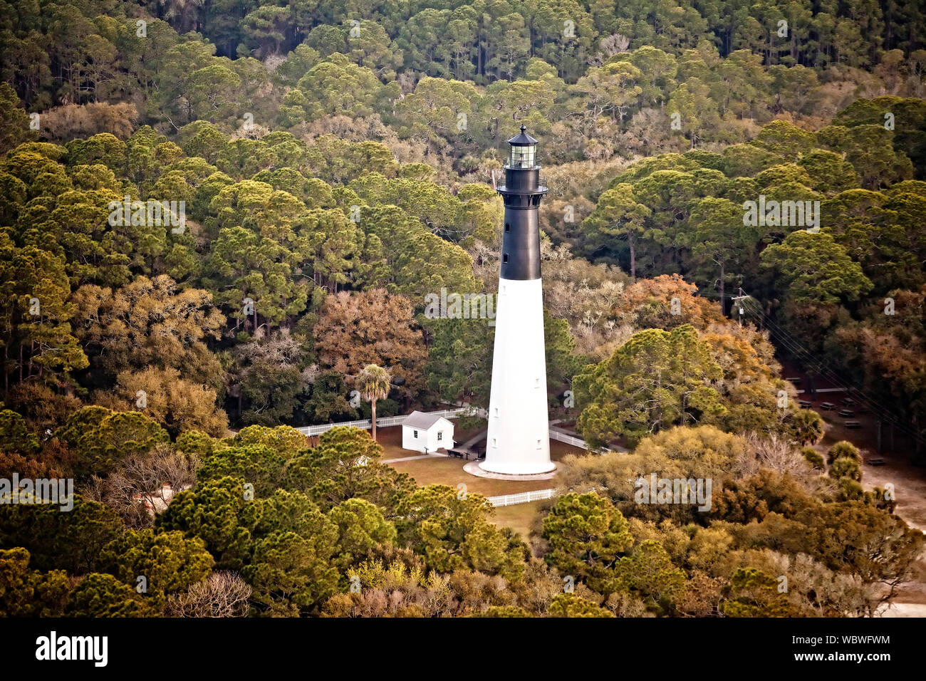Hunting island lighthouse, built in 1859, on Hunting Island South ...