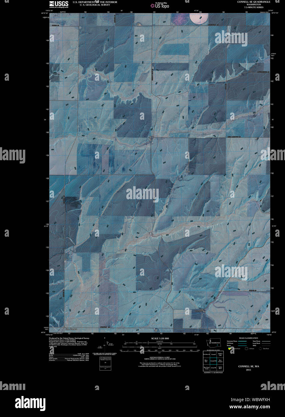 Map of connell hi-res stock photography and images - Alamy