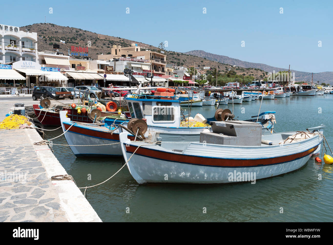 Crete, Greece. Elounda on the Gulf of Mirabello one of Crete's ...