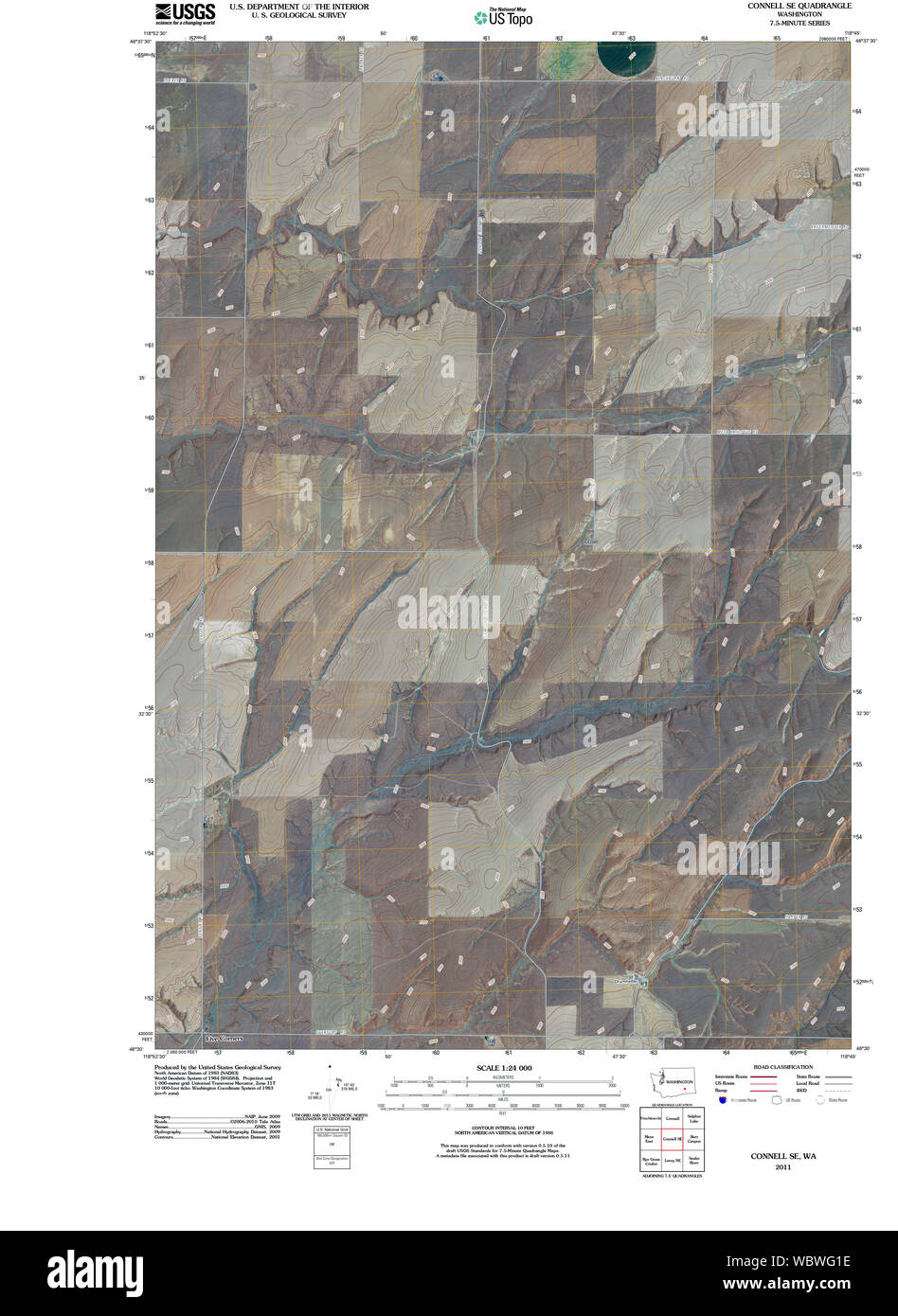 Map of connell hi-res stock photography and images - Alamy