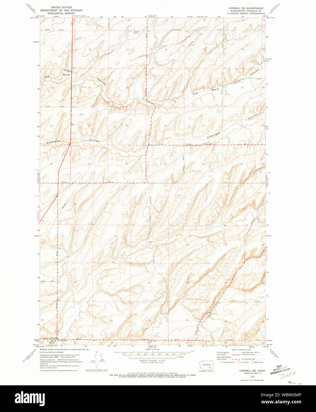 Map of connell hi-res stock photography and images - Alamy
