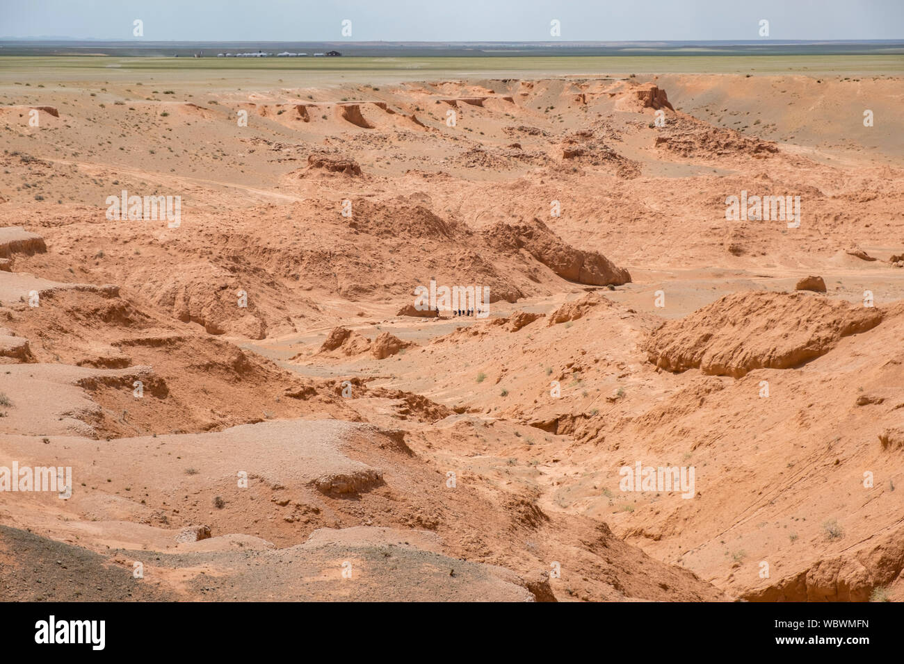 The Flaming Cliffs site is a region of the Gobi Desert in the Ömnögovi ...