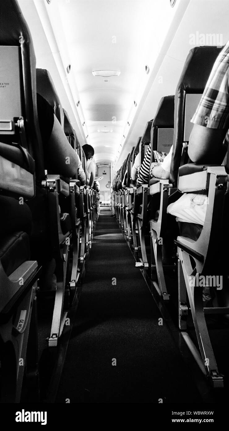 Passengers plane interior hi-res stock photography and images - Alamy