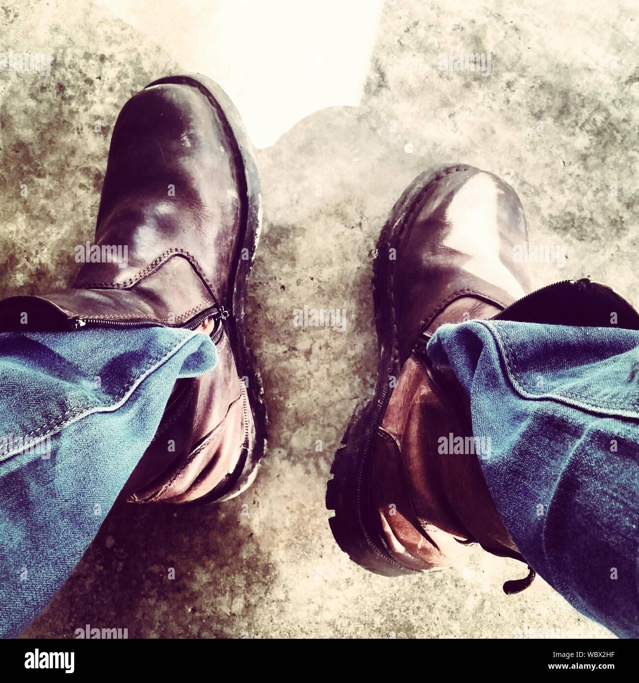 Boot leg jeans hi-res stock photography and images - Alamy