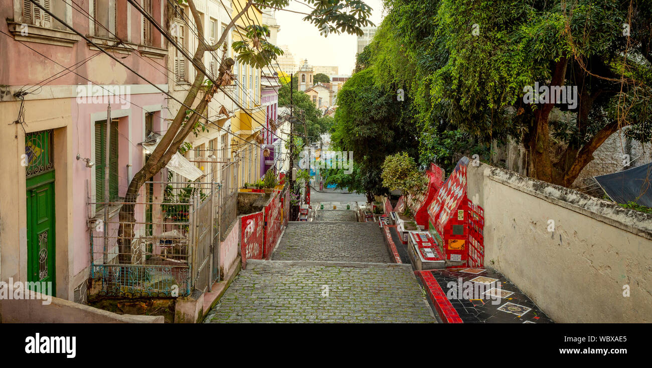 Colorful street in Rio de Janeiro, Brazil Stock Photo - Alamy