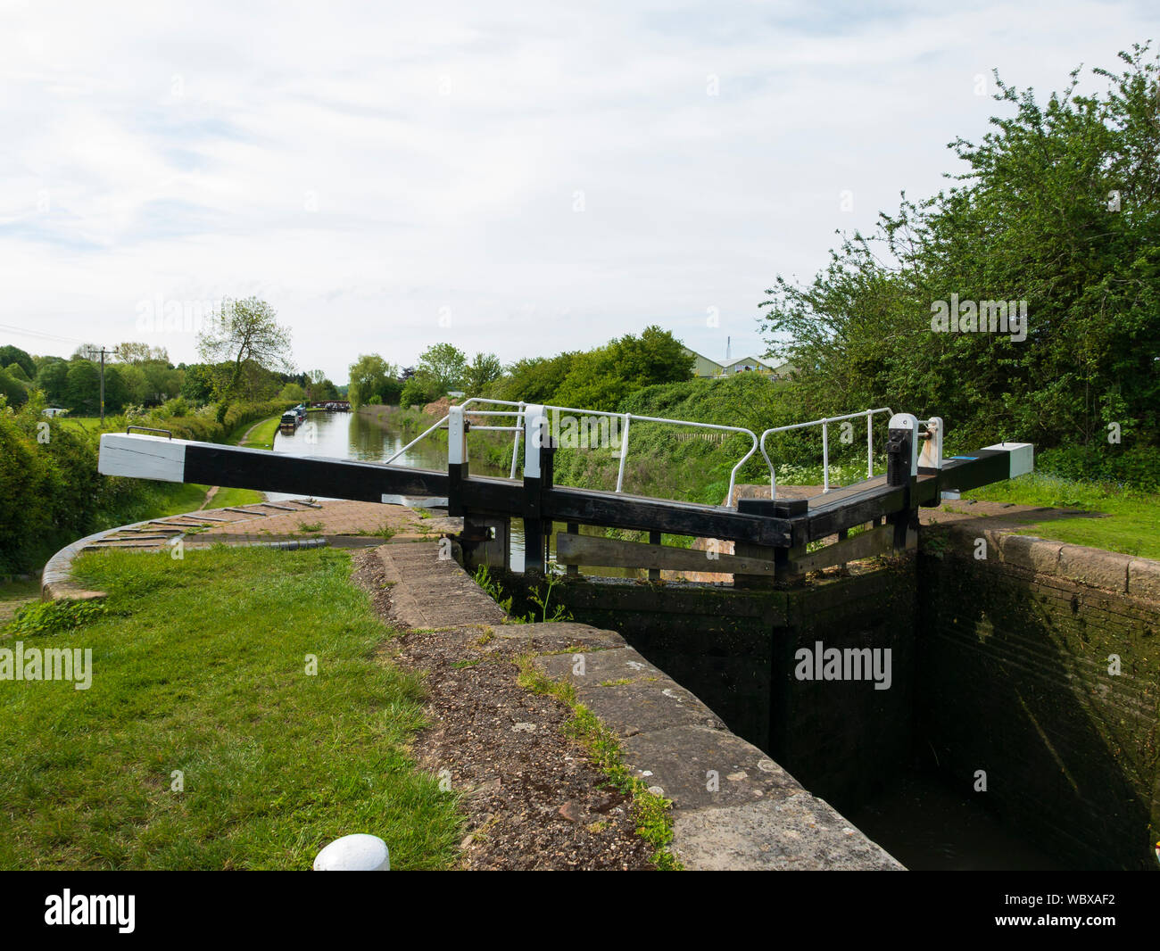 Canal lock, The Grand Union Canal, Northamptonshire, England, UK Stock ...