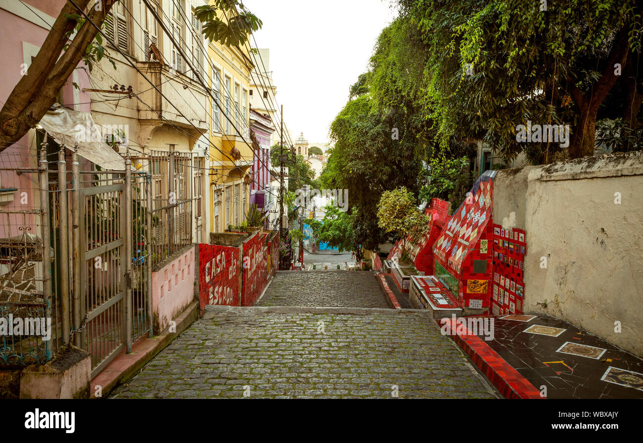 Colorful street in Rio de Janeiro, Brazil Stock Photo - Alamy