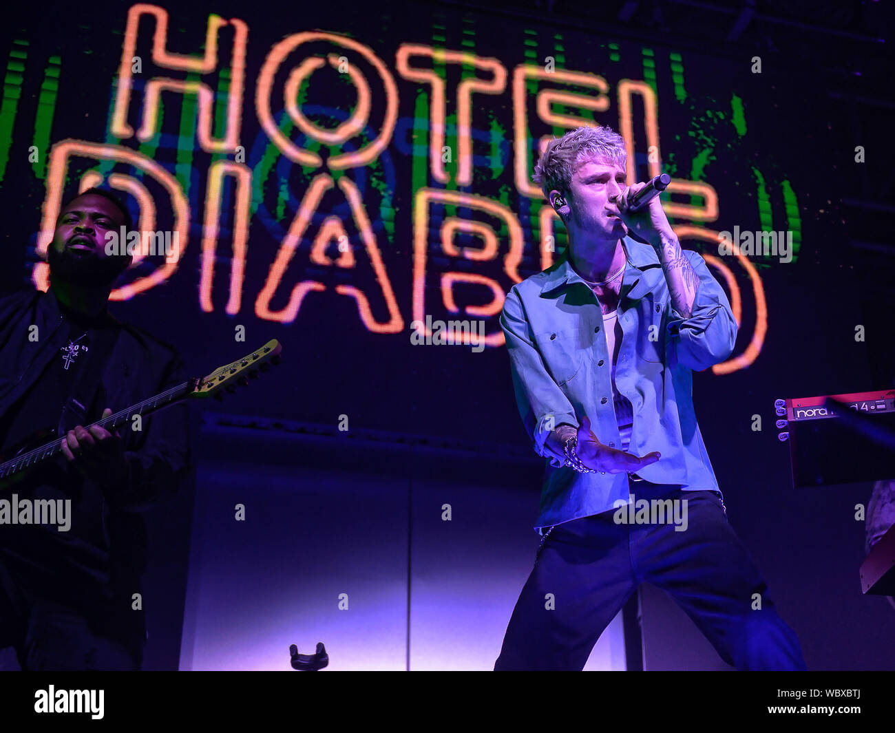 Glasgow, Scotland, UK. 26th August, 2019. Gansta rapper Machine Gun ...