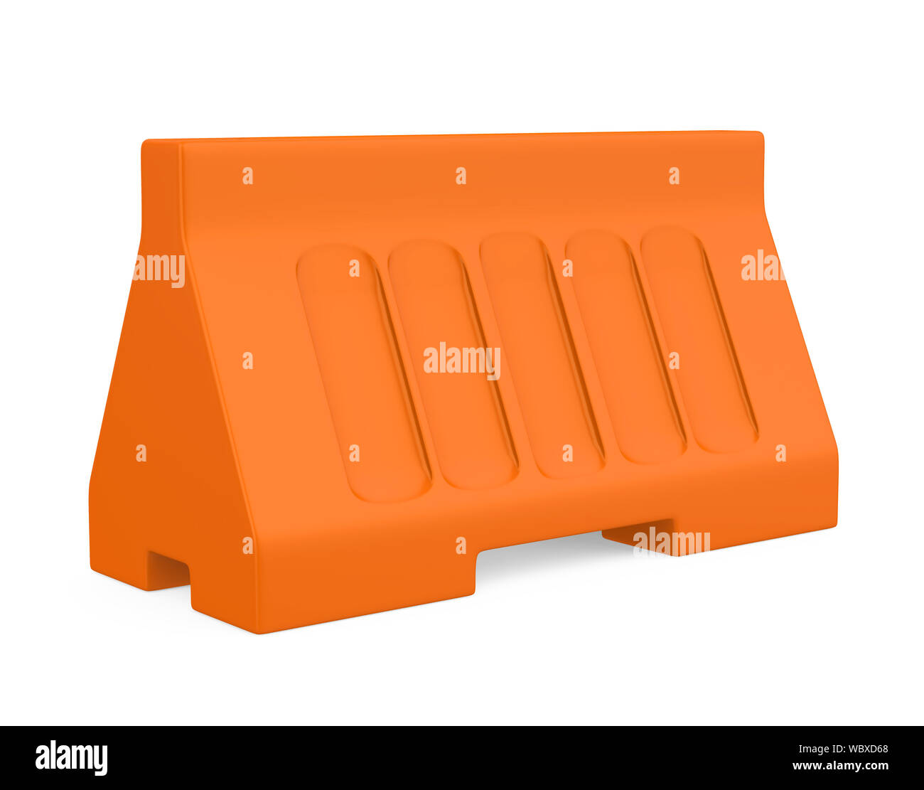 Plastic Traffic Barrier Isolated Stock Photo - Alamy