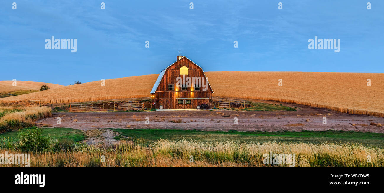 Beautifully restored barn, Palouse, Washington Stock Photo - Alamy