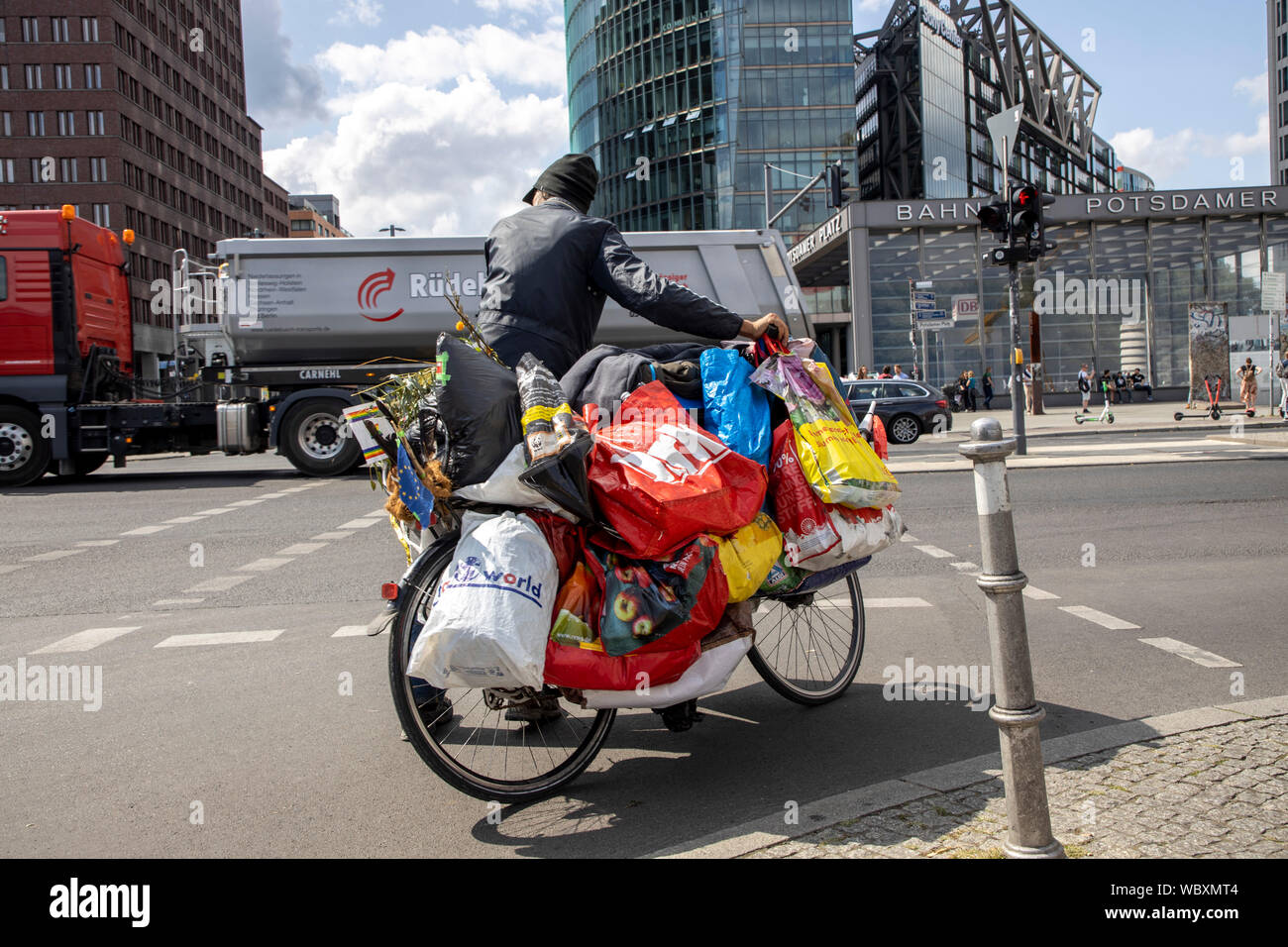 Homeless man at Potsdamer Platz, Berlin Stock Photo - Alamy