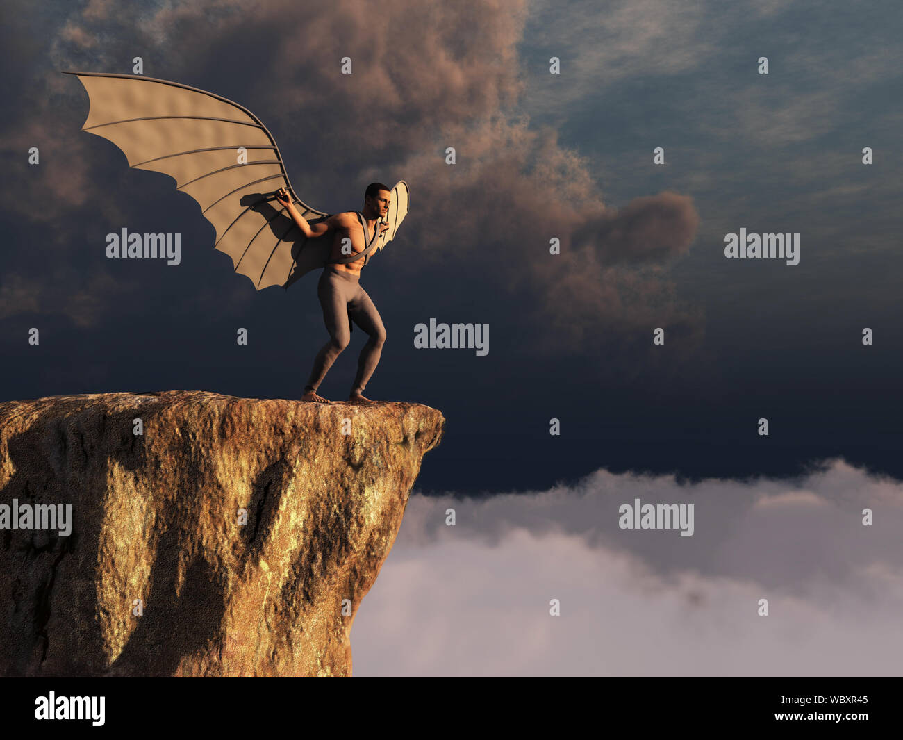 Winged man hi-res stock photography and images - Alamy