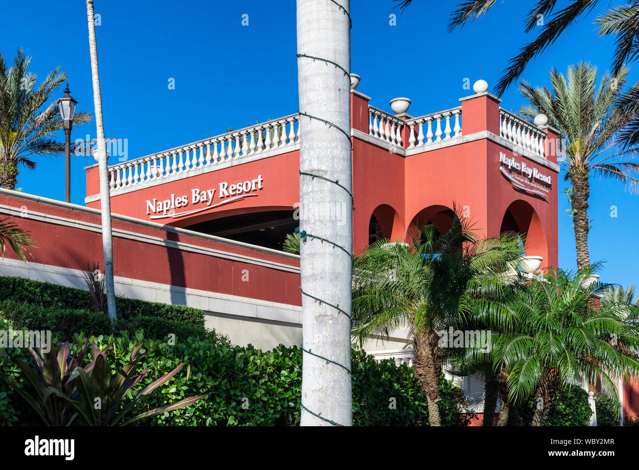 Naples Bay Resort Hotel and Marina, Naples, Florida, USA Stock Photo ...