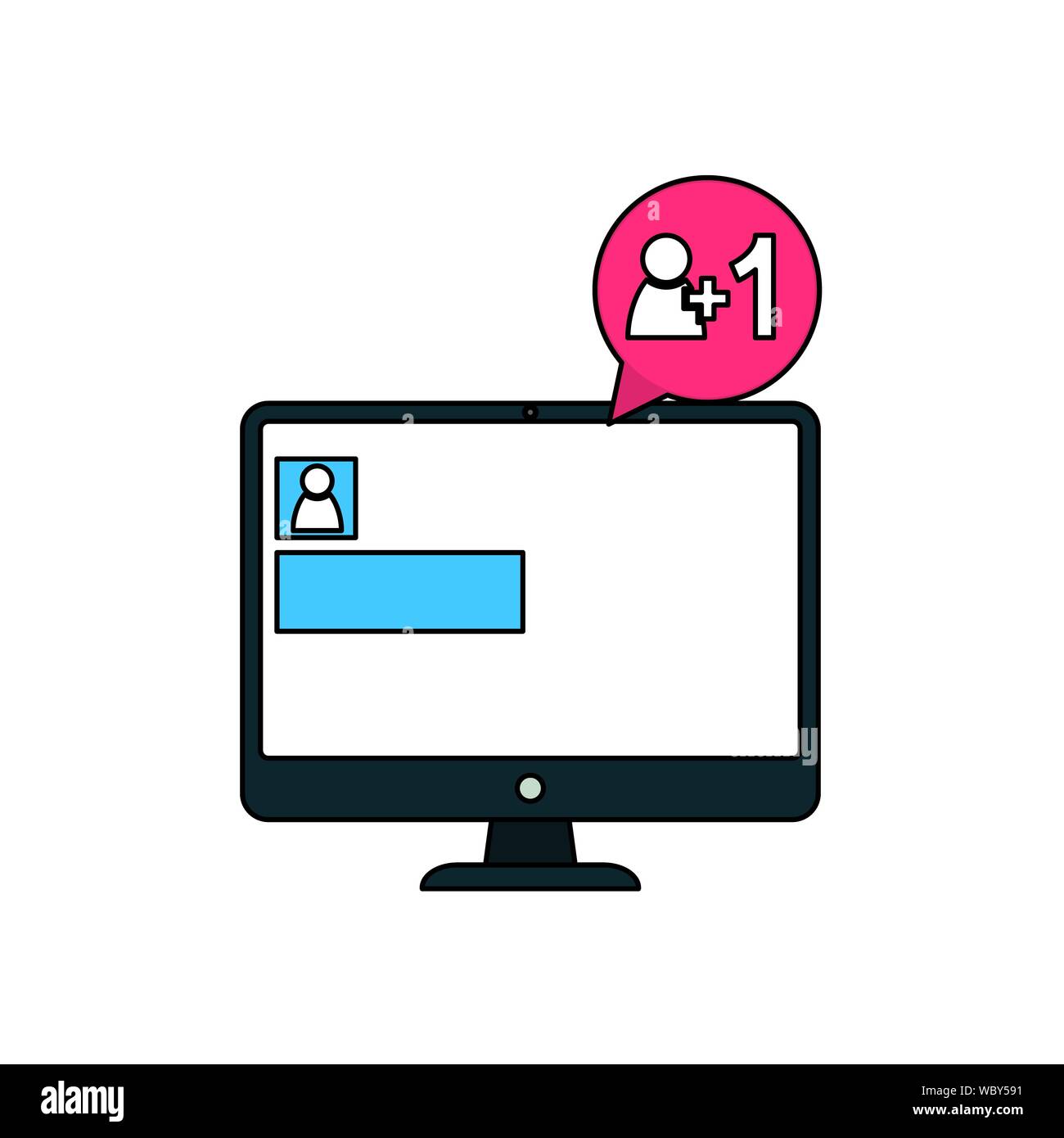 Friend request icon Stock Vector Images - Alamy