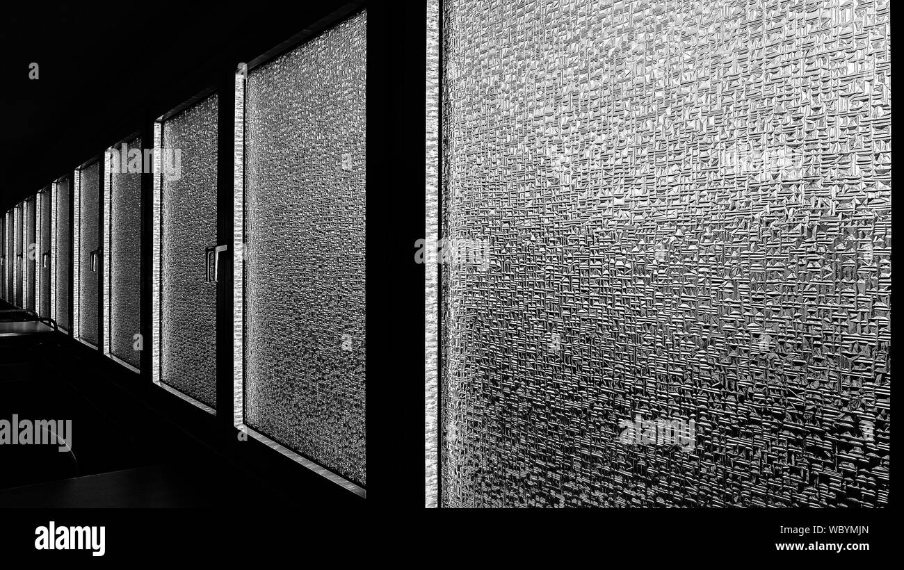 Frosted glass window Black and White Stock Photos & Images - Alamy