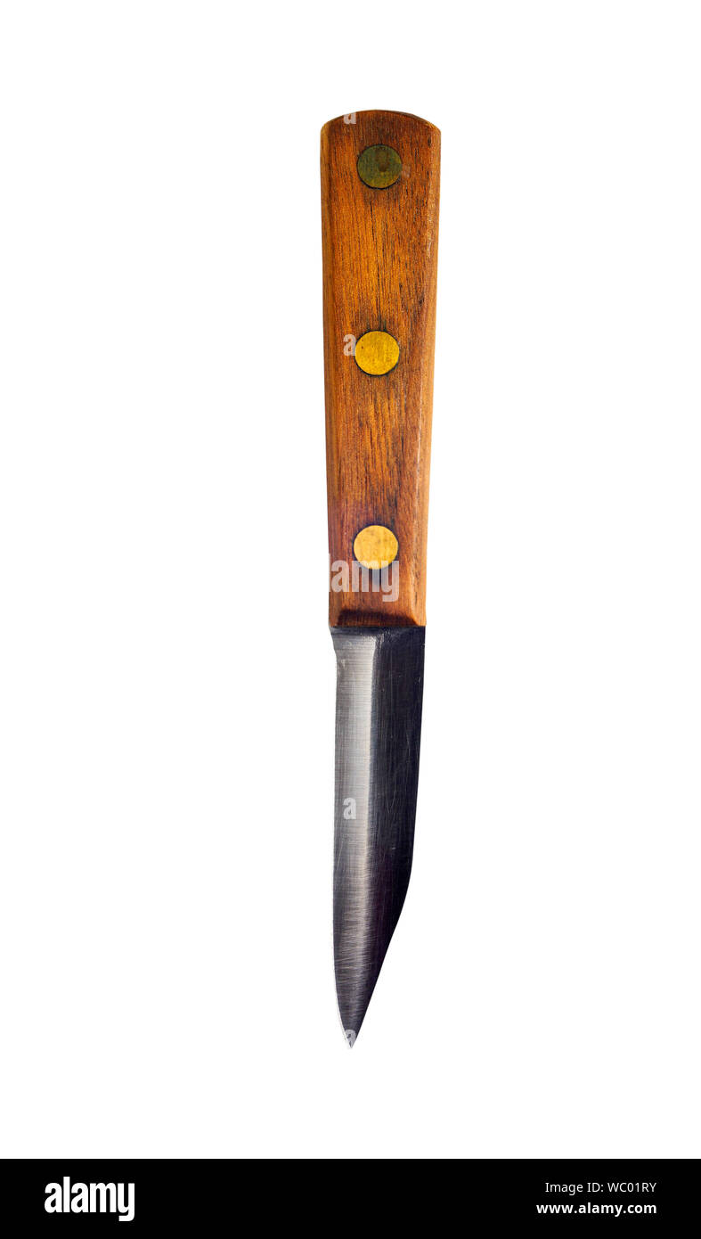 New kitchen knife isolated on white background Stock Photo - Alamy
