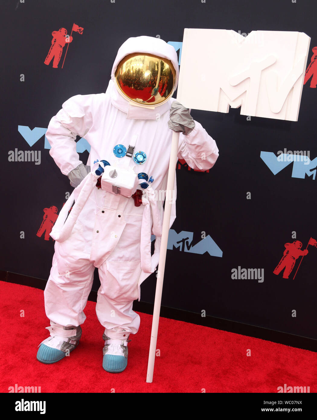 August 26, 2019, Newark, New York, USA: MOON MAN attends the 2019 MTV ...