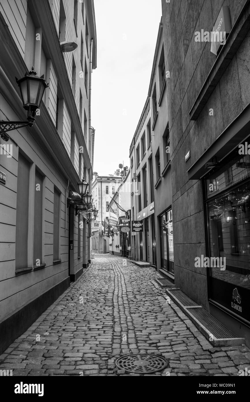 City skyline riga latvia Black and White Stock Photos & Images - Alamy