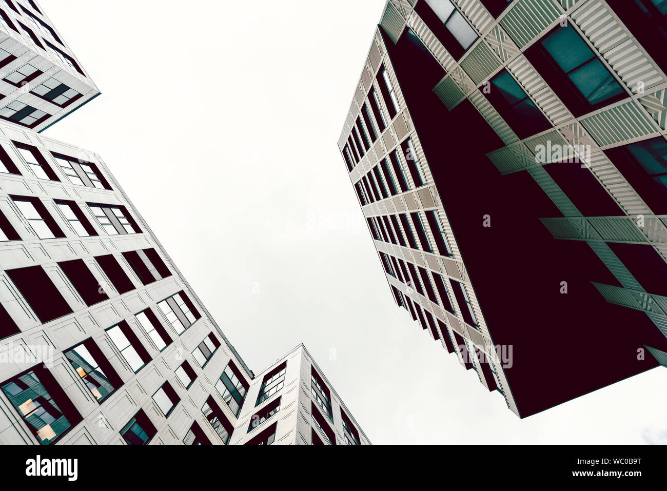 High-rise buildings of modern city. View from below Stock Photo - Alamy