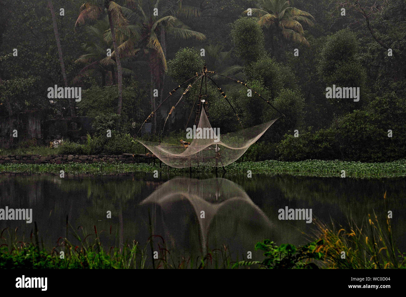 Indian fishing net river in hi-res stock photography and images - Alamy