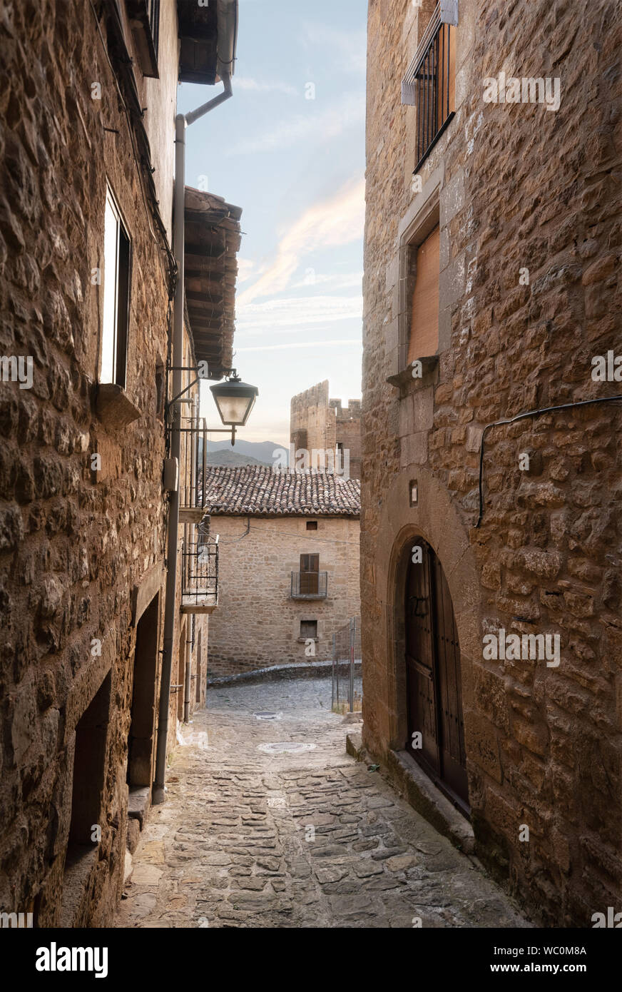 Traditional medieval architecture in Sos del Rey Catolico, Aragon ...