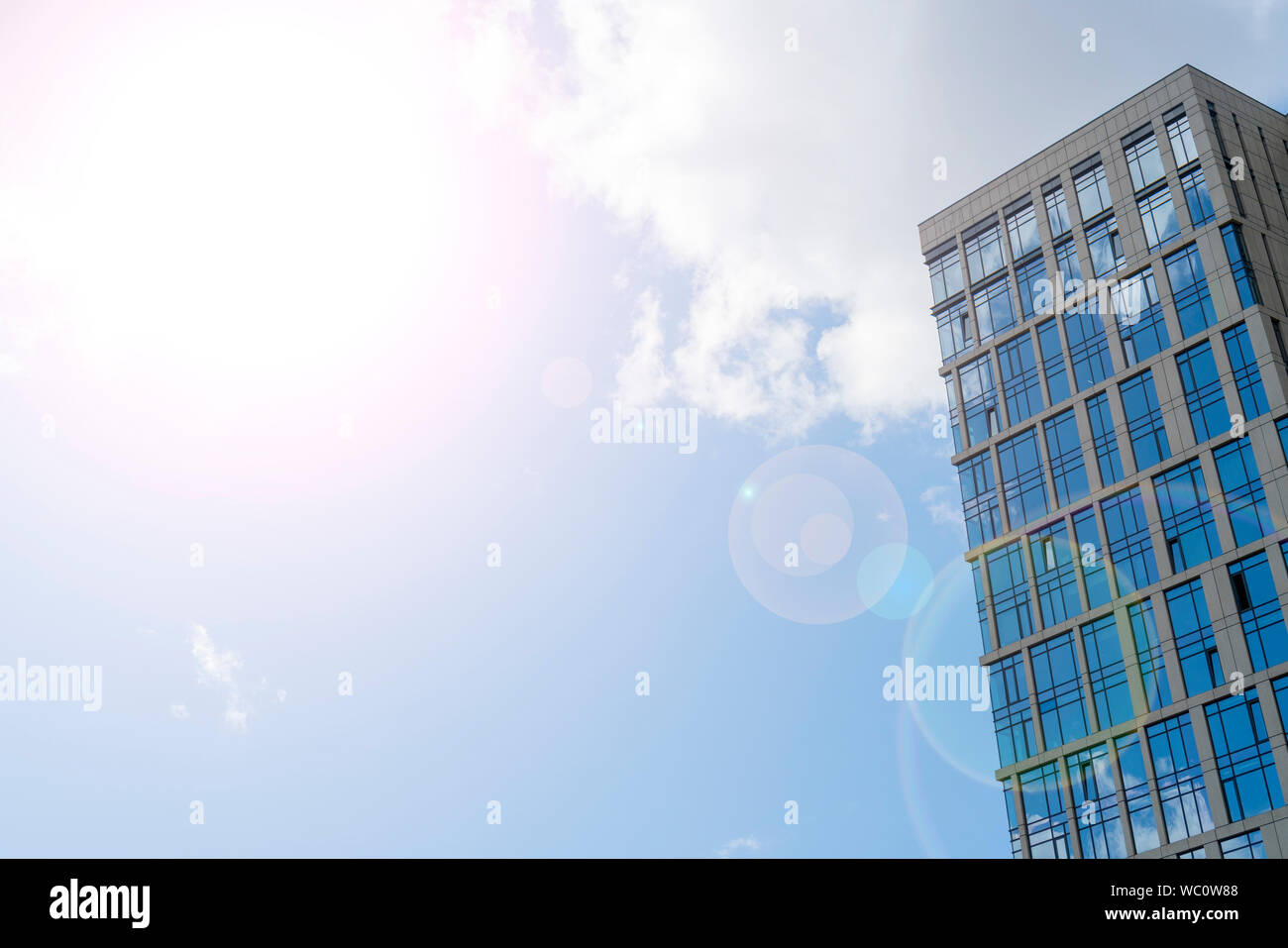 High-rise buildings of modern city. View from below Stock Photo - Alamy