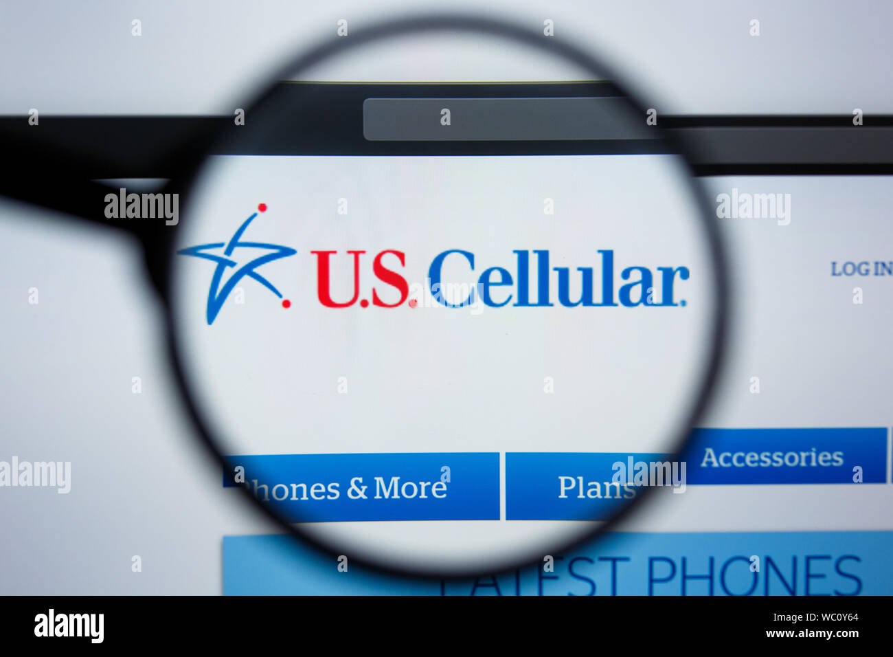Los Angeles, California, USA - 21 Jule 2019: Illustrative Editorial of USCELLULAR.COM website ...