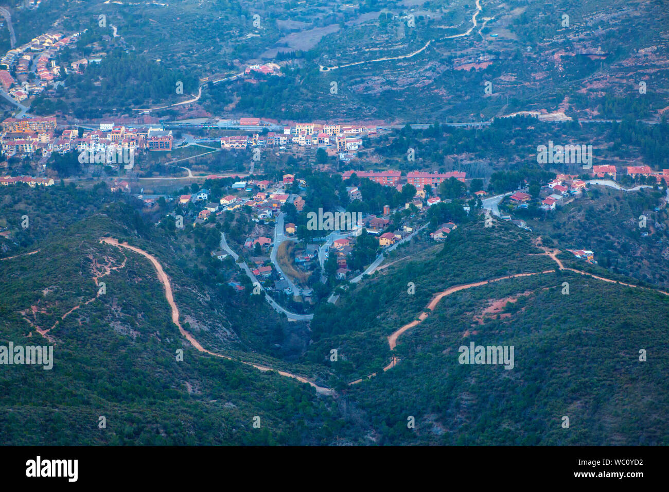 aerial view of Spanish settlement Stock Photo - Alamy