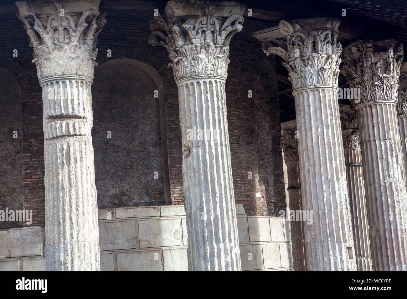 Ancient marble pillars in arrangement Stock Photo - Alamy